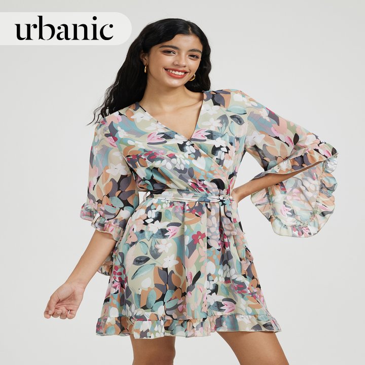 Printed A-Line Dress | Urbanic