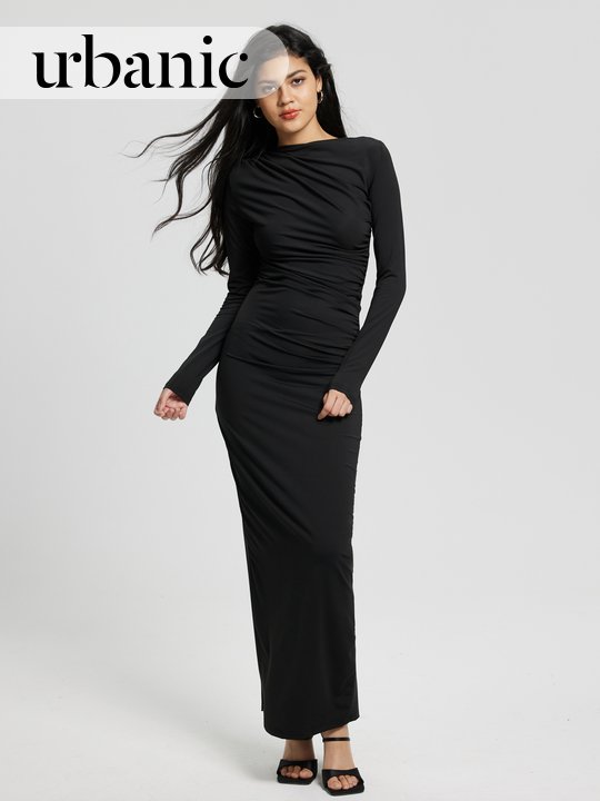 Ruched Bodycon Maxi Dress丨Urbanic | Most Favourite