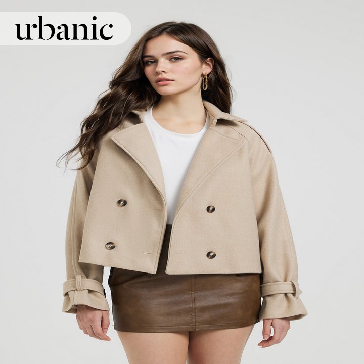 Wool Blend Short Coat | Urbanic