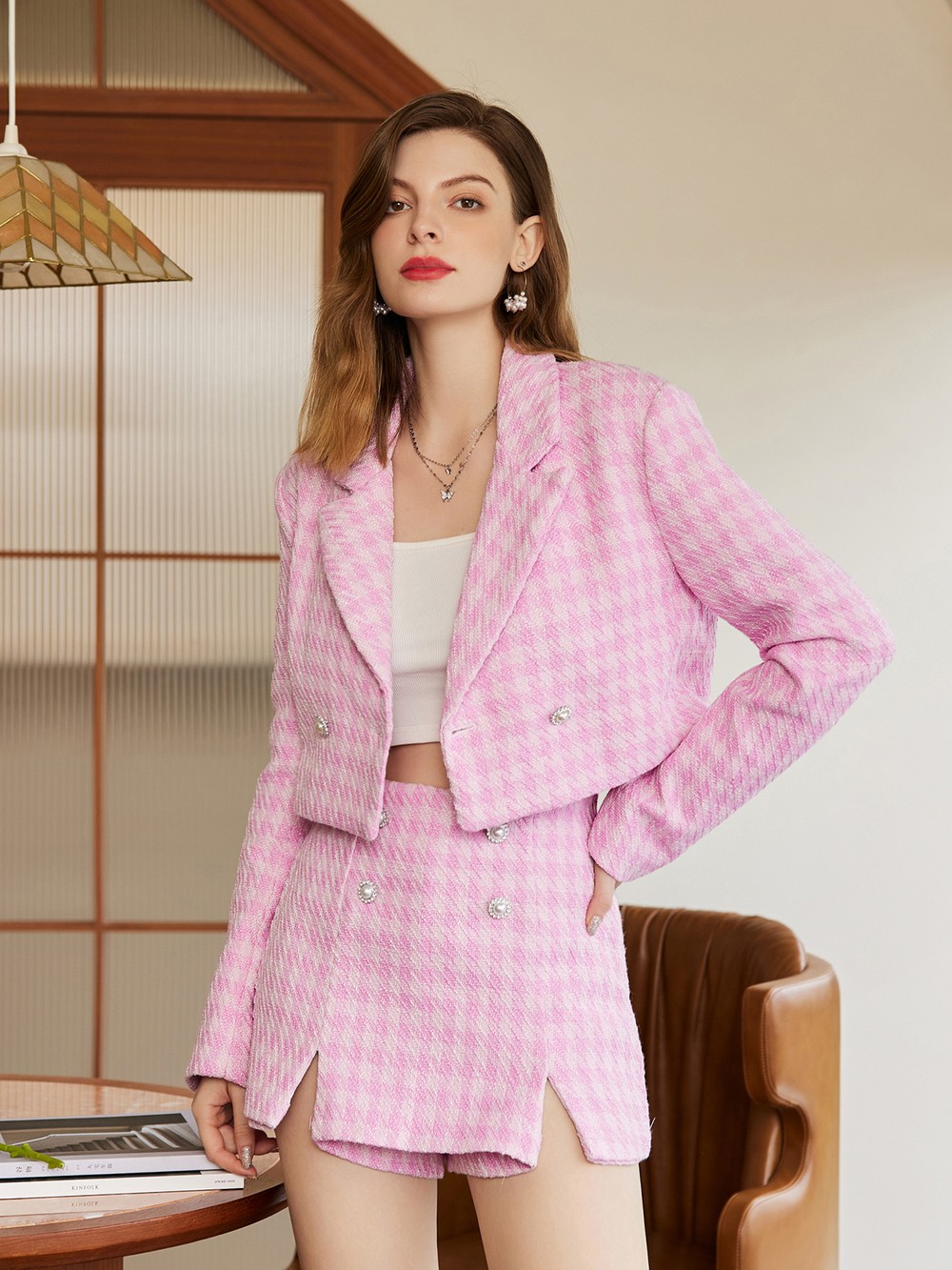 Texture Jacket And Skirt Co-ord Set丨Urbanic Most, 53% OFF