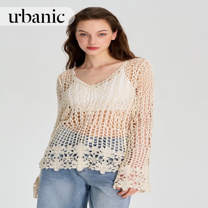 Crochet Knit Pullover丨Urbanic | Most Favourite